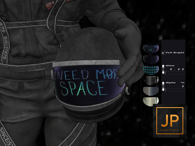 Second Life Marketplace - 10.[Since1975] Astro Helmet (For Hand) / Dark
